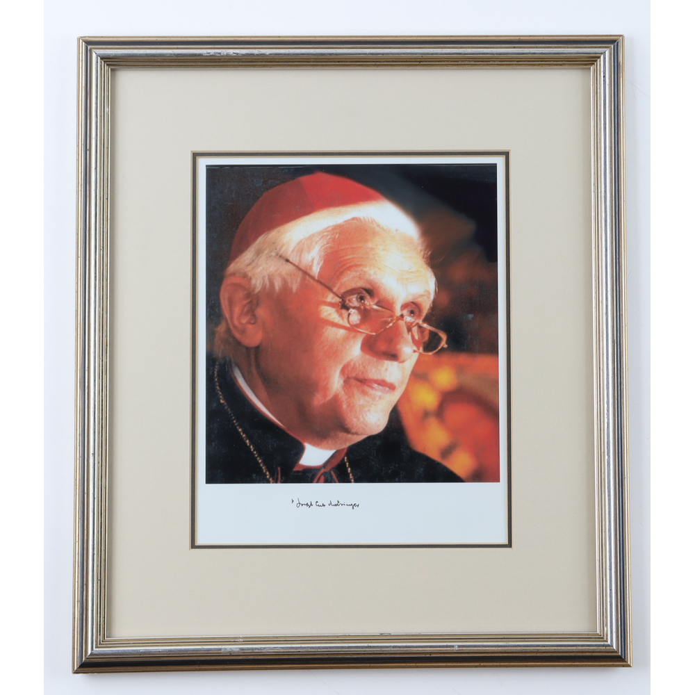 Pope Benedict XVI Signed Custom Framed Photo Display (JSA) | Pristine ...
