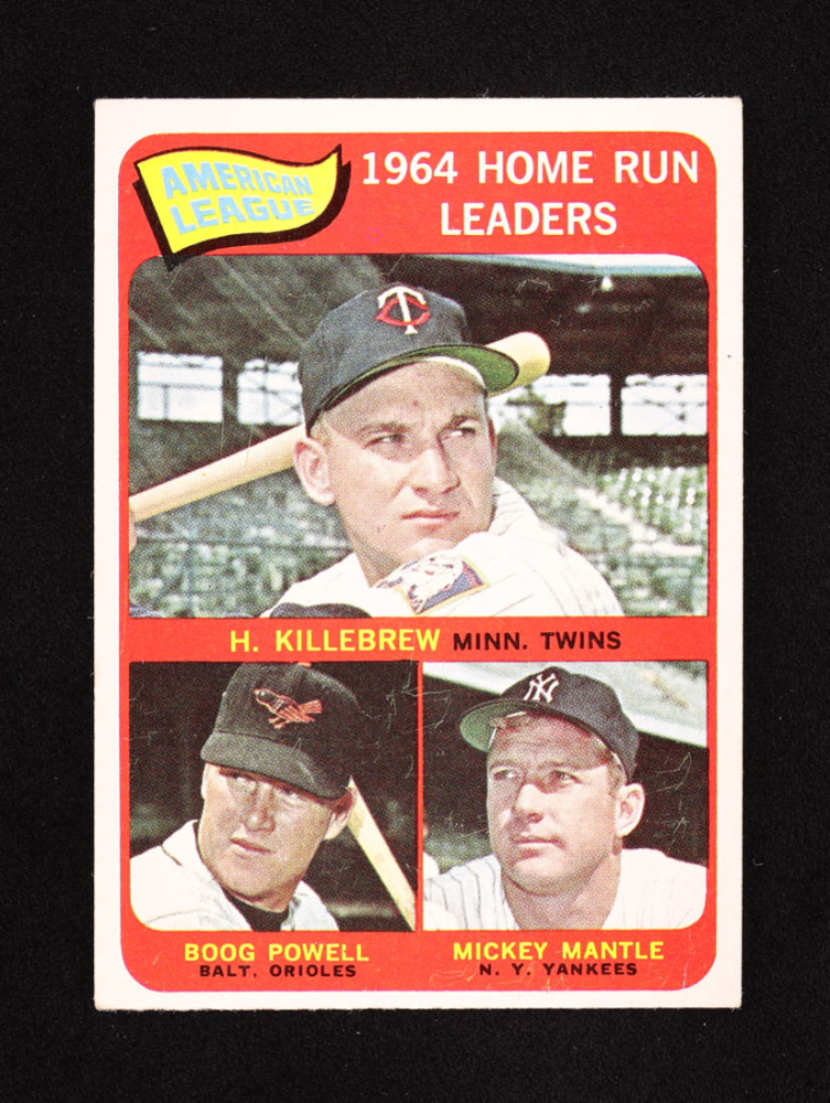 Harmon Killebrew / Mickey Mantle / Boog Powell 1965 Topps #3 AL Home ...