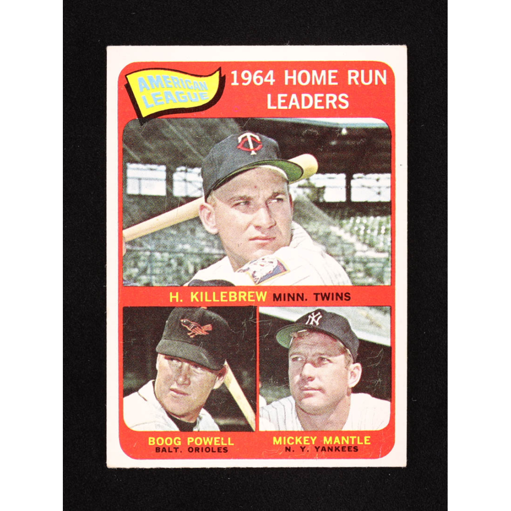Harmon Killebrew / Mickey Mantle / Boog Powell 1965 Topps #3 AL Home ...