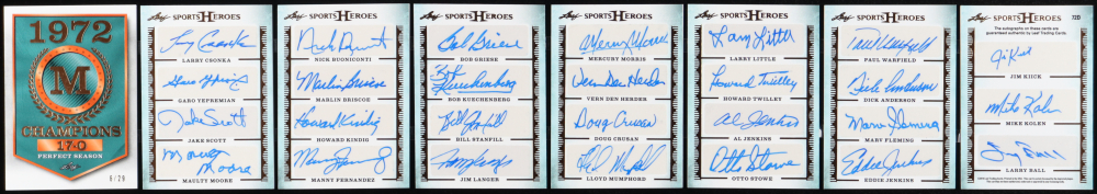 2016 Leaf Sports Heroes 1972 Dolphins Perfect Season Booklet Team ...