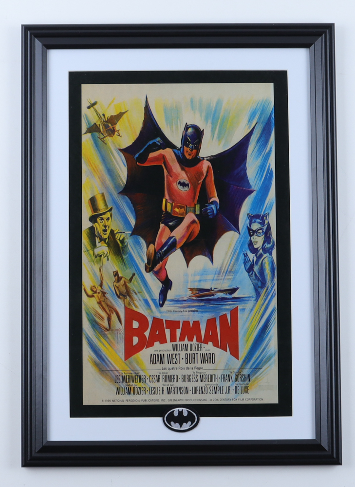1966 "Batman" Custom Framed Print Display with Batman Logo Patch ...