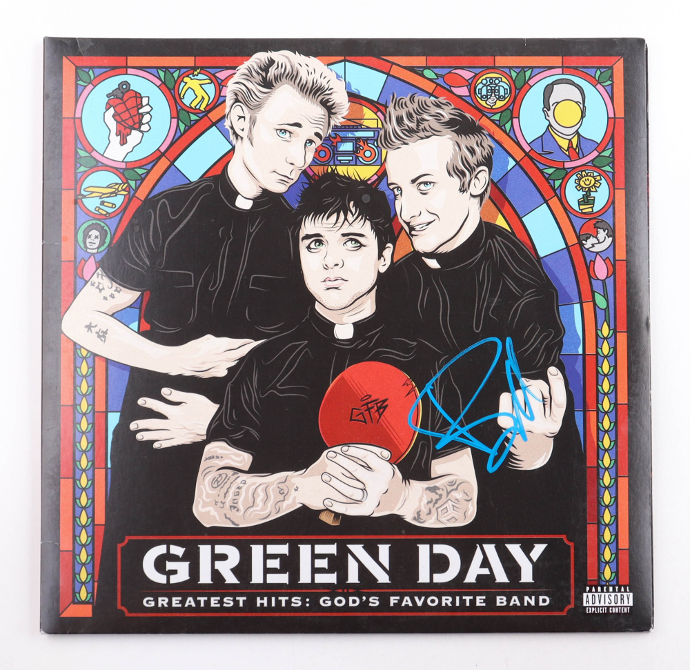 Billie Joe Armstrong Signed Green Day "Greatest Hits: God's Favorite ...