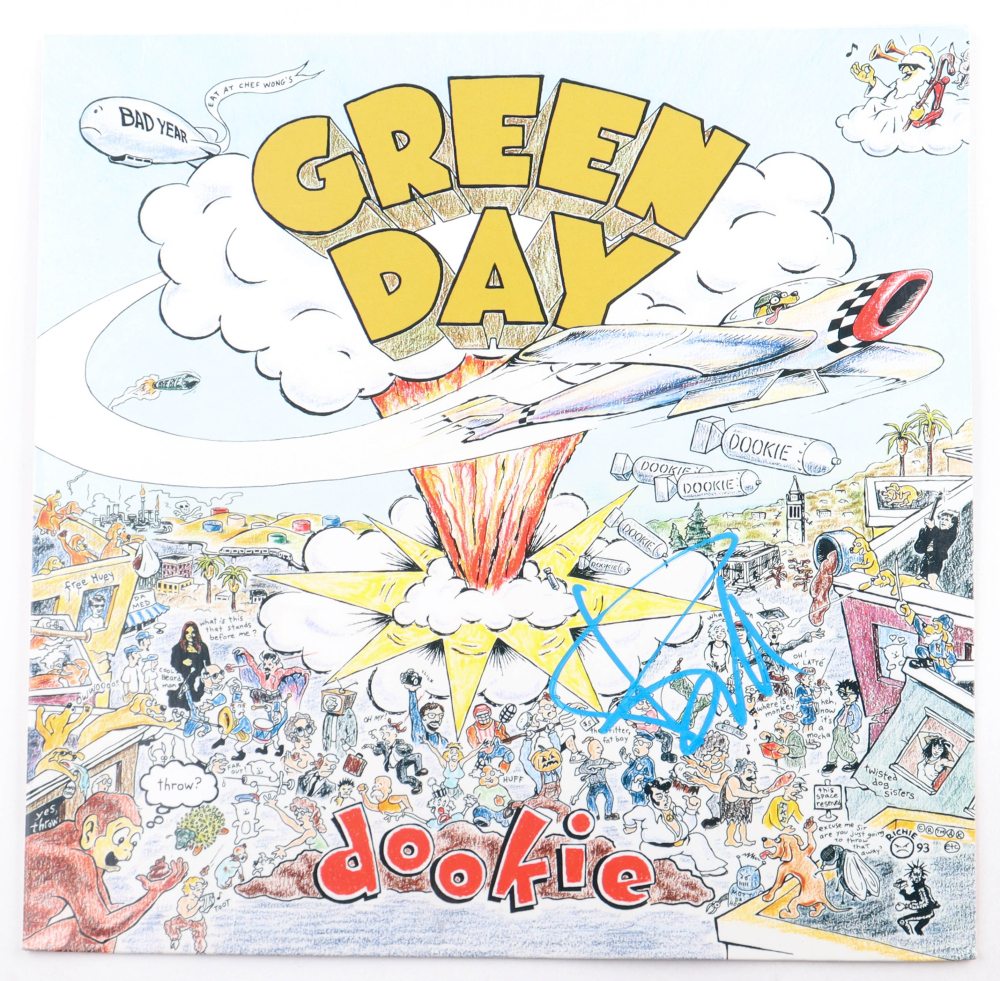 Billie Joe Armstrong Signed Green Day "Dookie" Vinyl Record Album Sleeve (Beckett) | Pristine ...