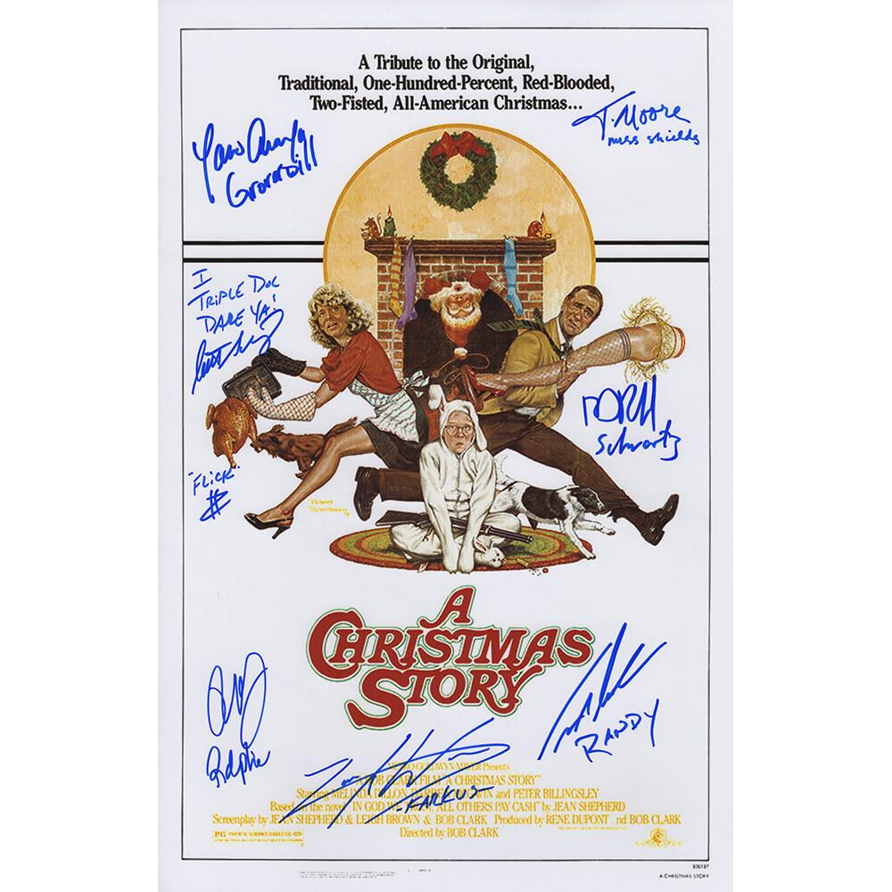 "A Christmas Story" 11x17 Movie Poster Cast-Signed & Inscribed By (7 ...