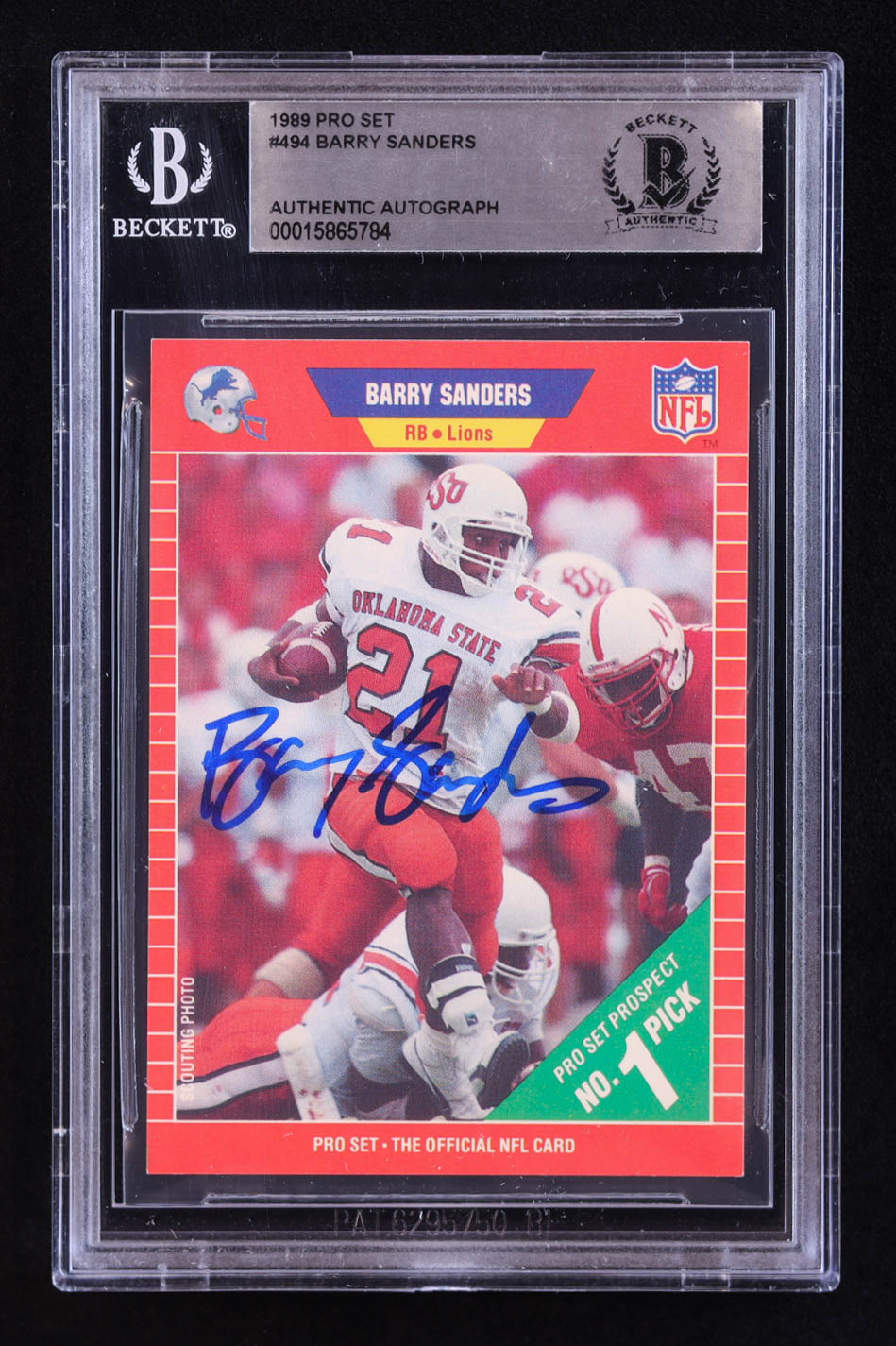 Barry Sanders Signed 1989 Pro Set #494 RC (BGS) | Pristine Auction