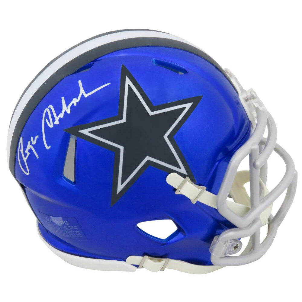 Roger Staubach Signed Cowboys Flash Alternate Speed Mini Helmet ...