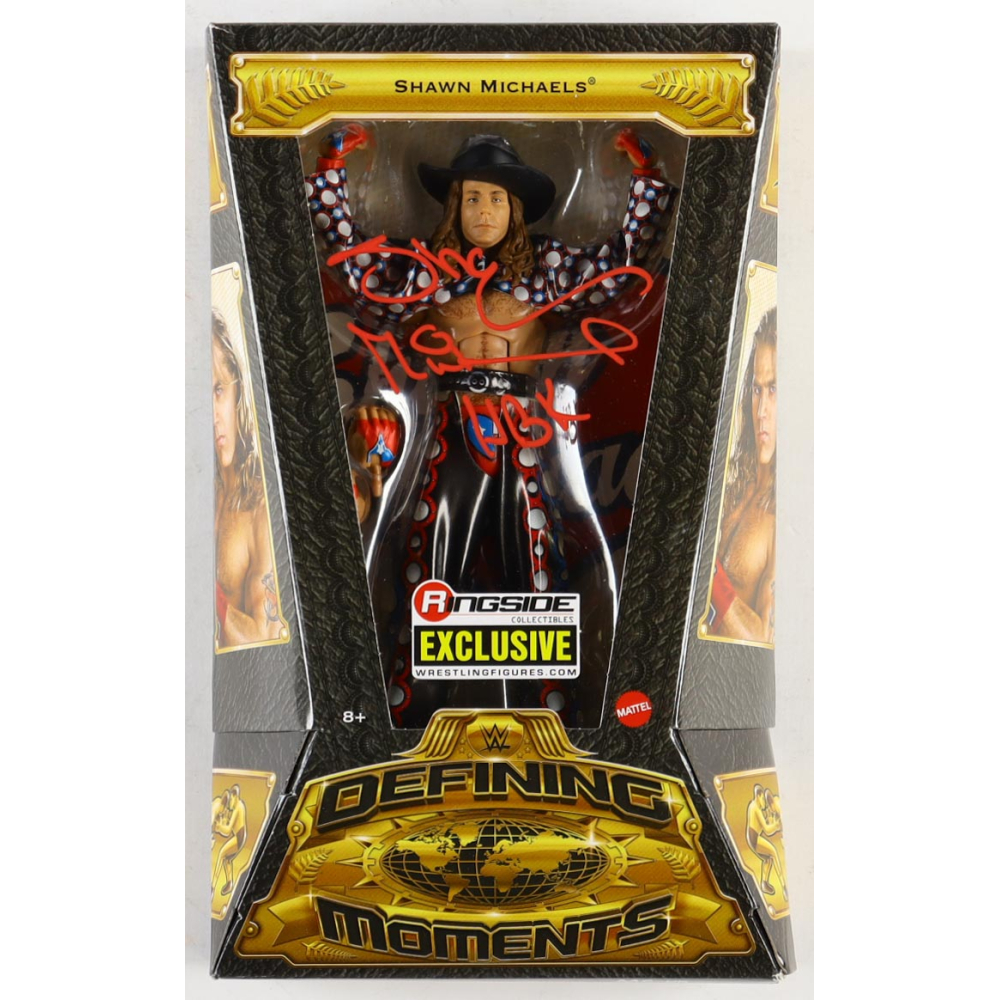 Shawn Michaels Signed WWE Defining Moments Action Figure Inscribed "HBK ...