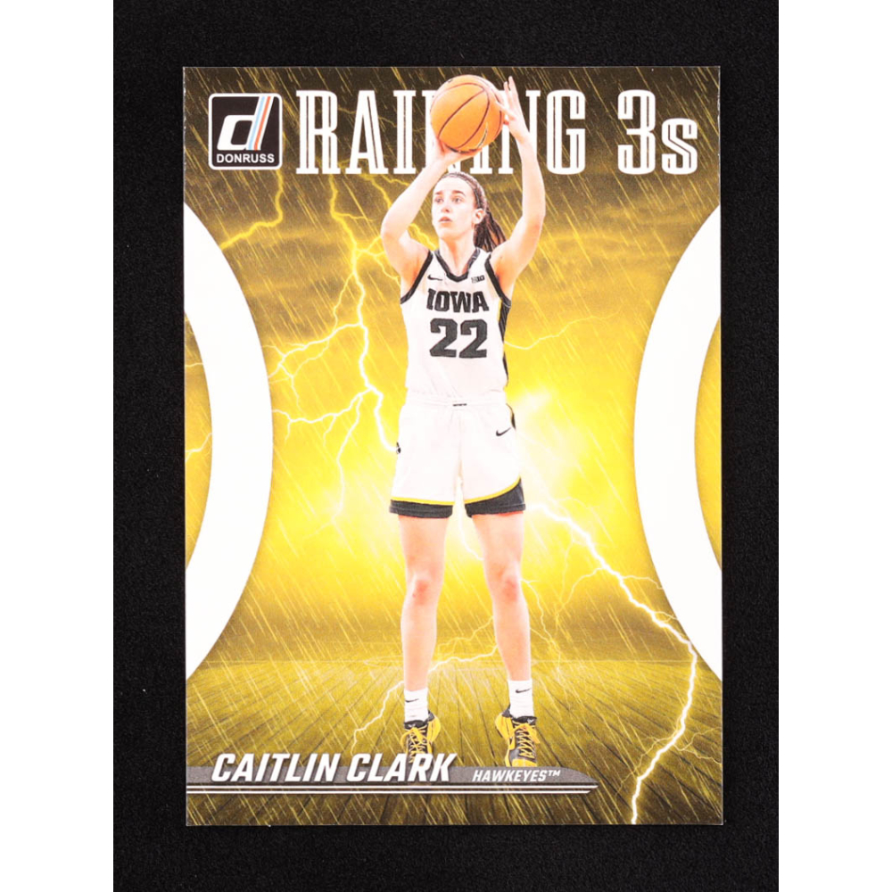 Caitlin Clark 2024 Panini Caitlin Clark Collection Donruss Raining 3's ...