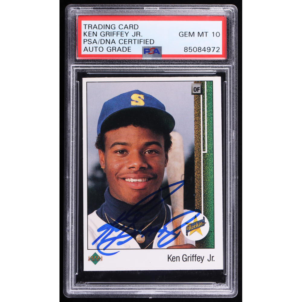 Ken Griffey Jr. Signed 1989 Upper Deck #1 RC (PSA | Autograph Graded 10 ...