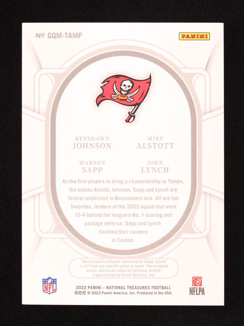 Keyshawn Johnson / John Lynch / Mike Alstott / Warren Sapp 2022 Panini ...