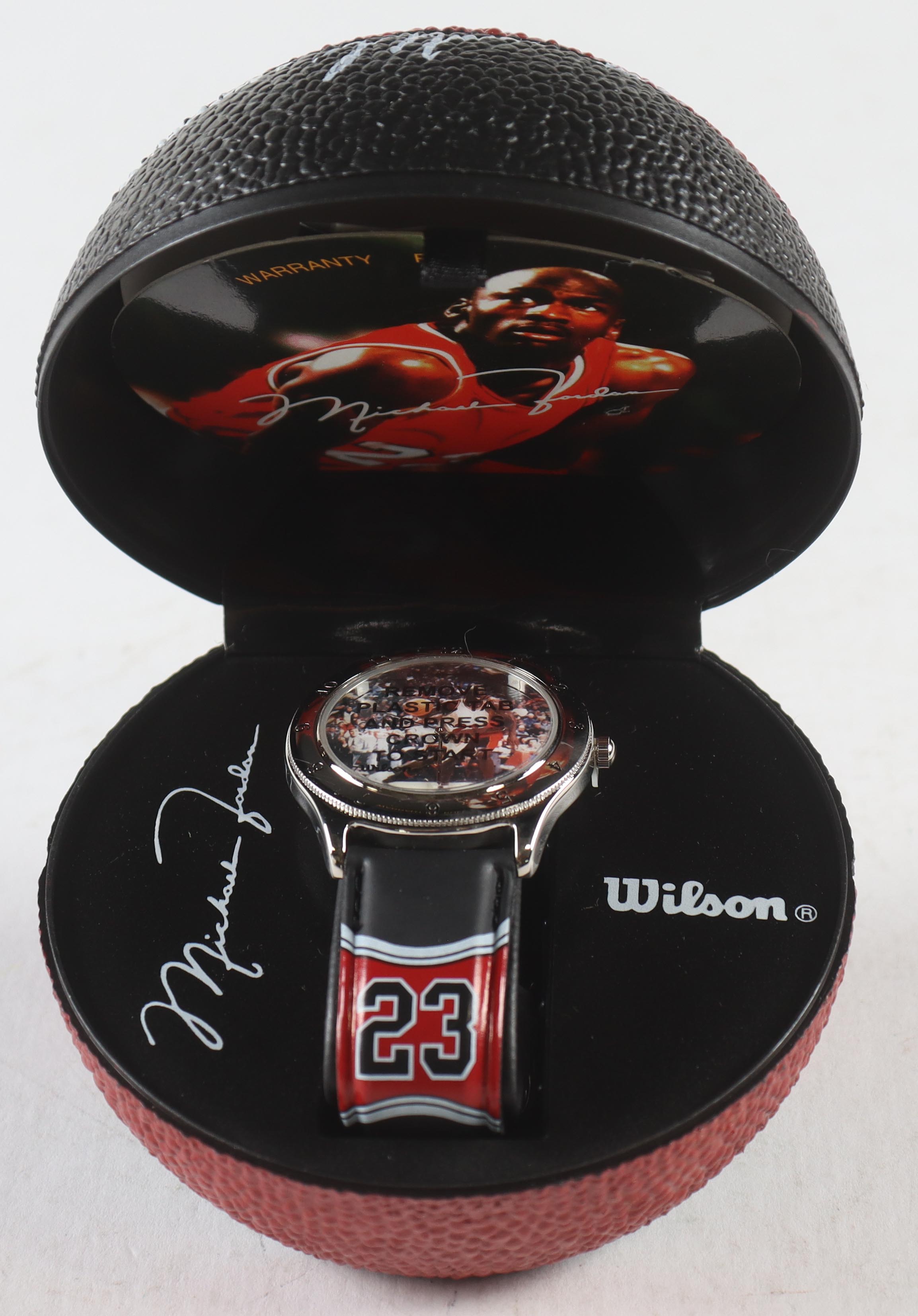 Michael Jordan Wilson Commemorative Watch in Original Mini Basketball ...