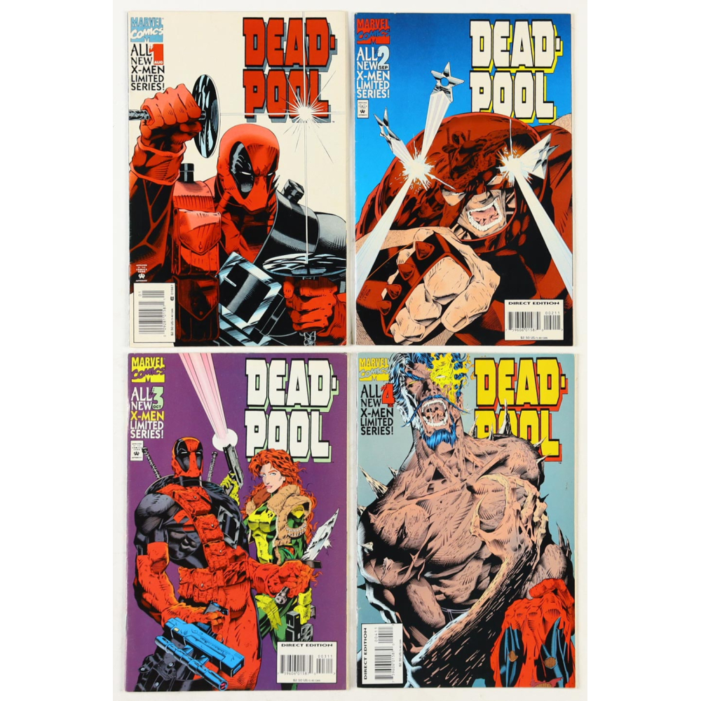 Complete Set of (4) 1994 "Deadpool: X-Men Limited Series" Issue #1-4 Marvel Comic Books ...