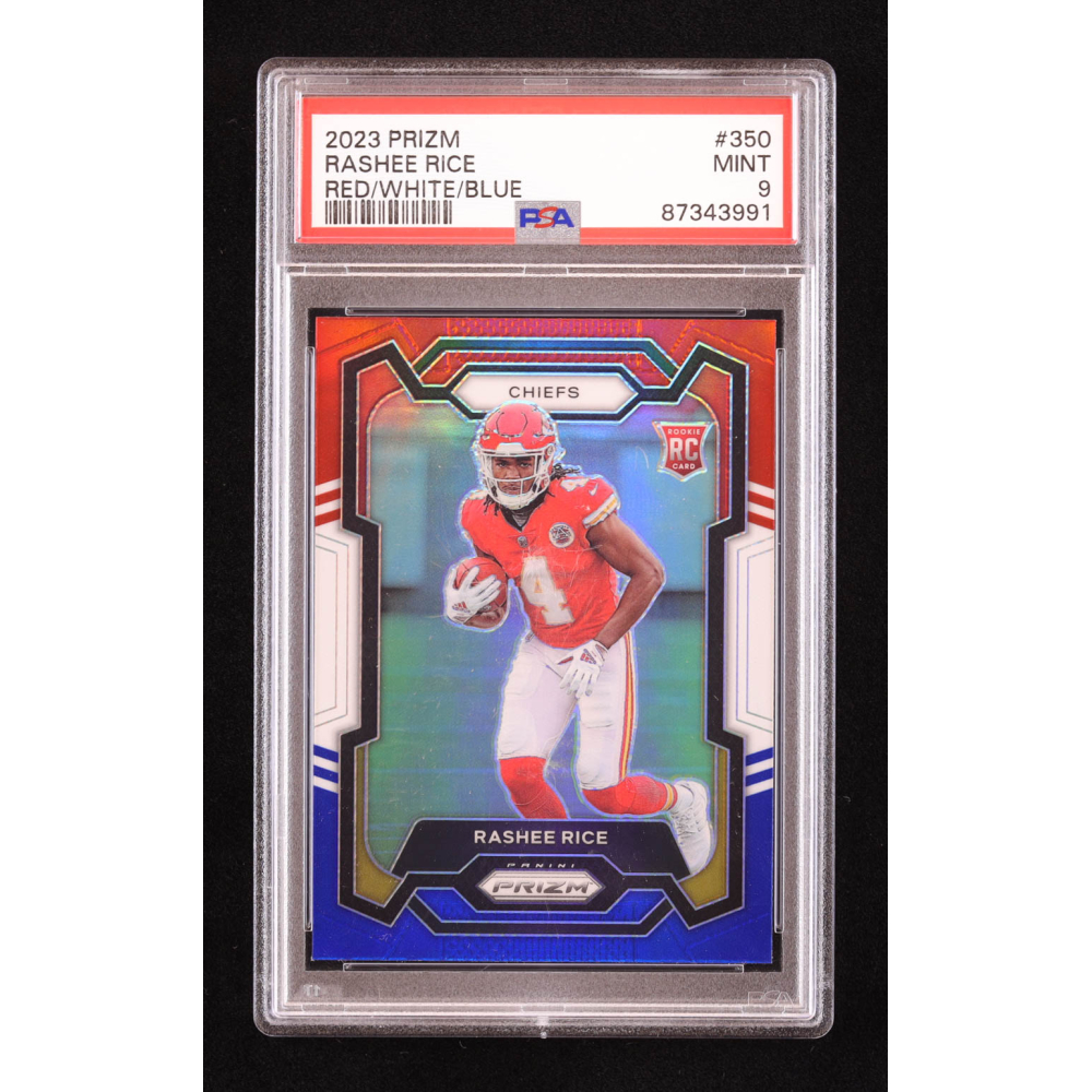 Rashee Rice 2023 Panini Prizm Prizms Red White and Blue #350 RC (PSA 9 ...