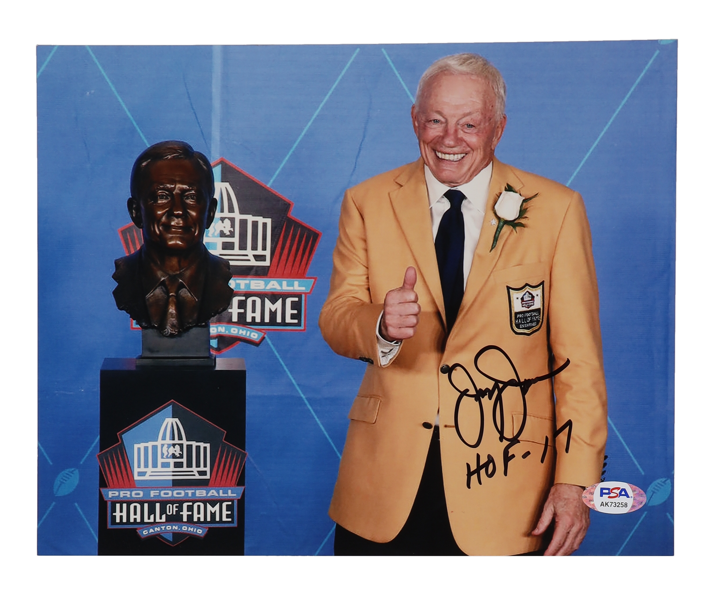 Jerry Jones Signed Cowboys 8x10 Photo Inscribed "HOF 17" (PSA ...