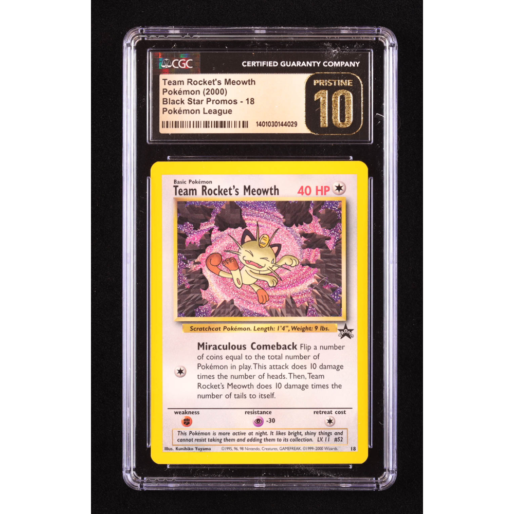 TR's Meowth 1999-02 Pokemon Wizards of the Coast Black Star Promos #18 ...