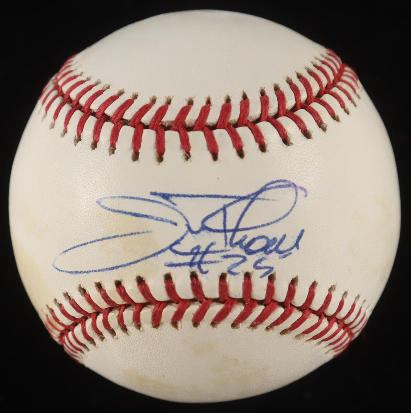 Jim Thome Signed OML Baseball With Display Case With Hall Of Fame ...