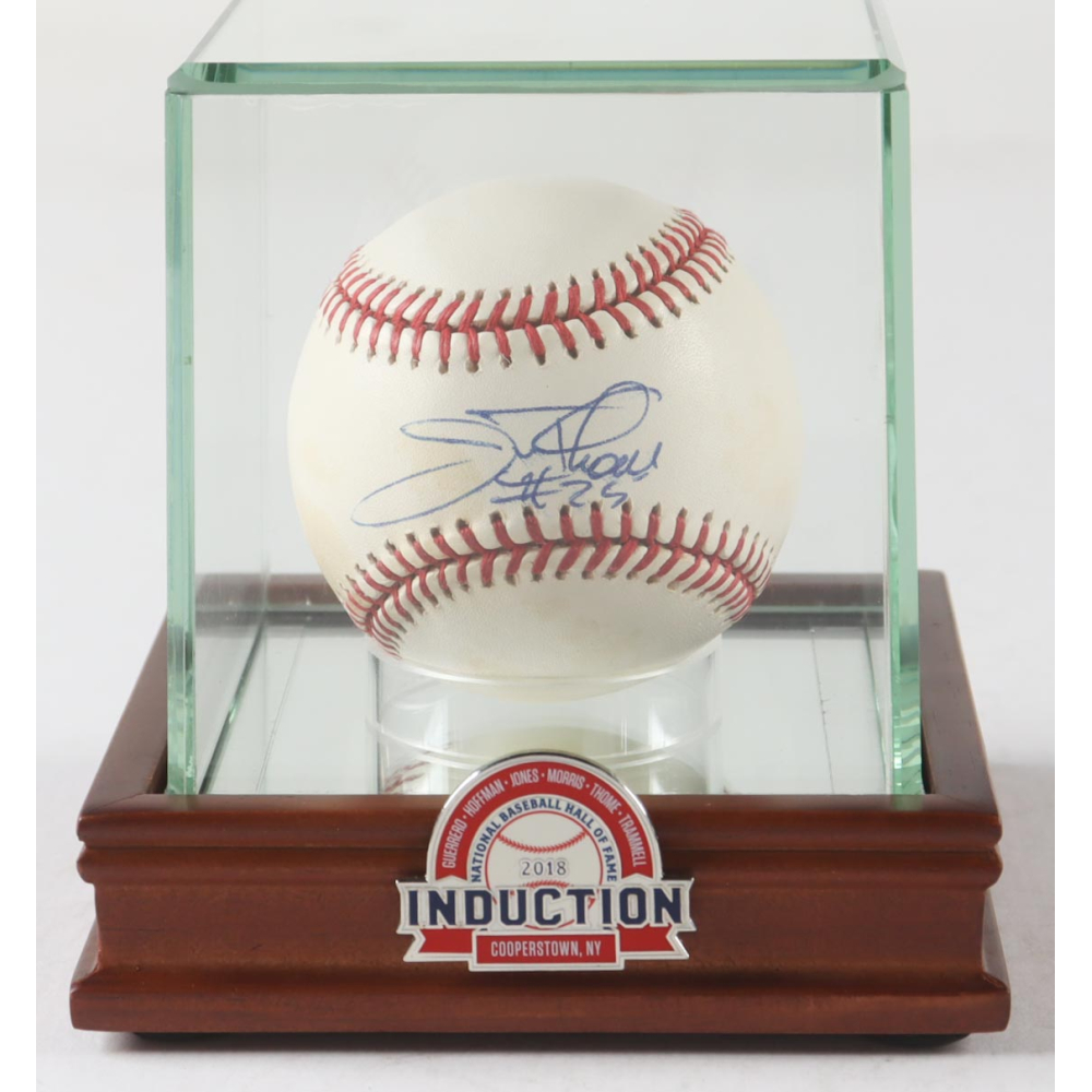 Jim Thome Signed OML Baseball With Display Case With Hall Of Fame ...