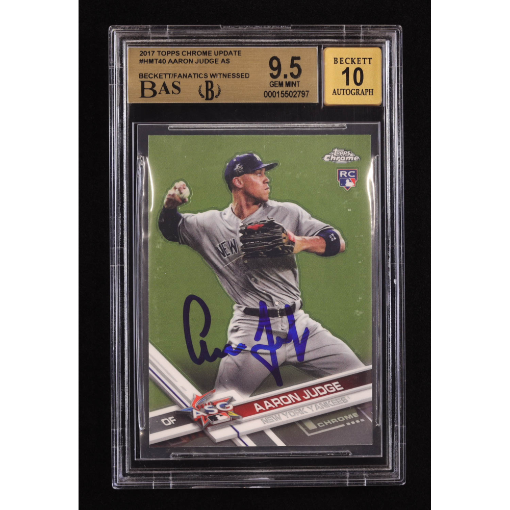 Aaron Judge Signed 2017 Topps Chrome Update AS #HMT40 RC (BGS 9.5 ...
