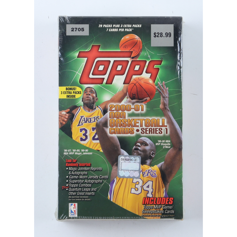 2000-01 Topps Series 1 Basketball Card Box with (32) Packs | Pristine ...