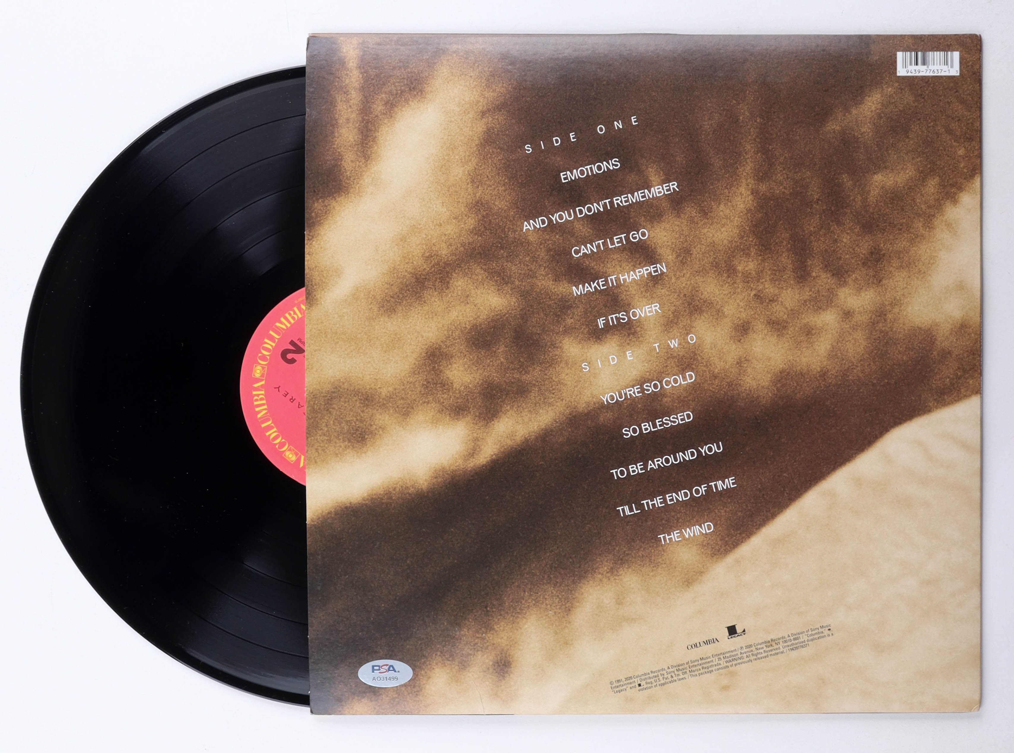 Mariah Carey Signed "Emotions" Vinyl Record Album (PSA) | Pristine Auction