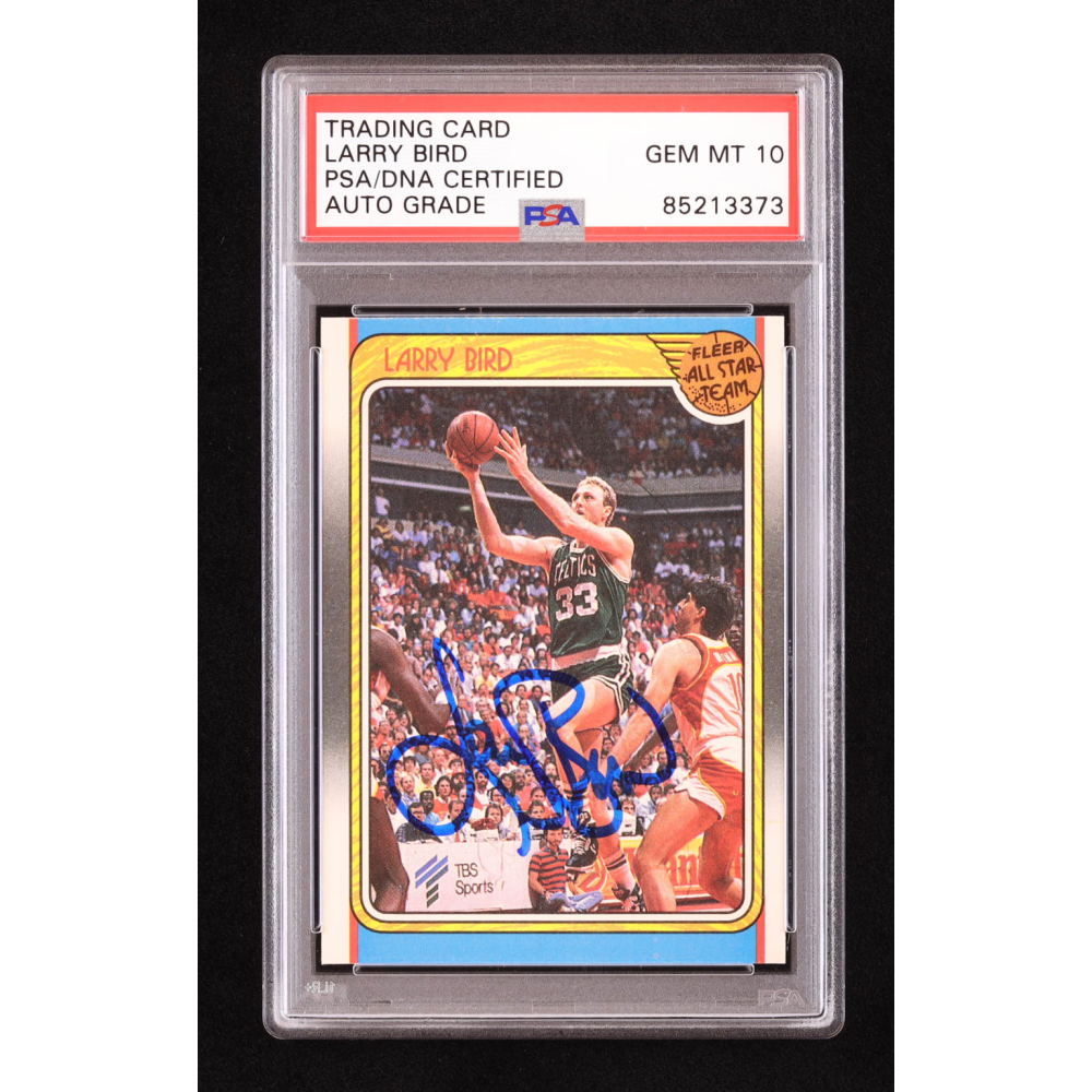 Larry Bird Signed 1988-89 Fleer #124 AS (PSA | Autograph Graded PSA 10 ...