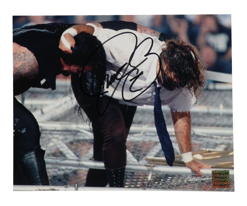 Mick Foley Signed WWE 8x10 Photo (Playball Ink) | Pristine Auction