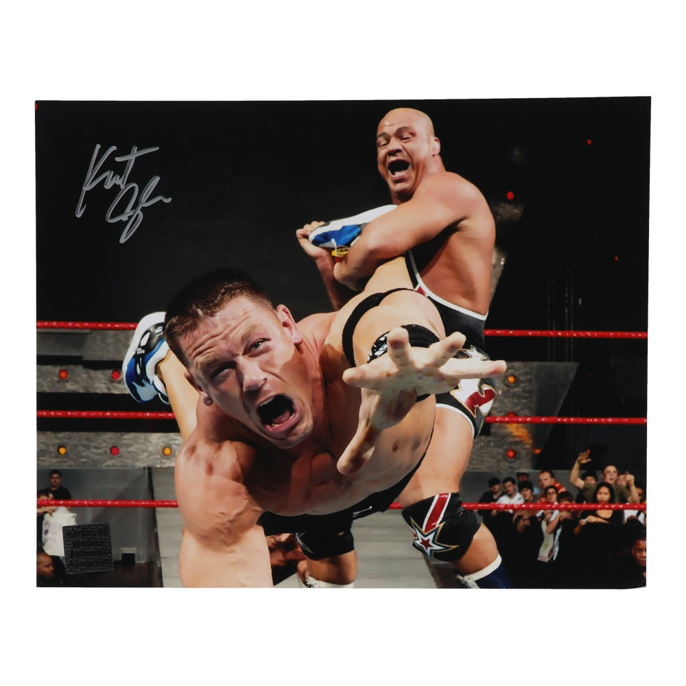 Kurt Angle Signed WWE 8x10 Photo (Playball Ink) | Pristine Auction