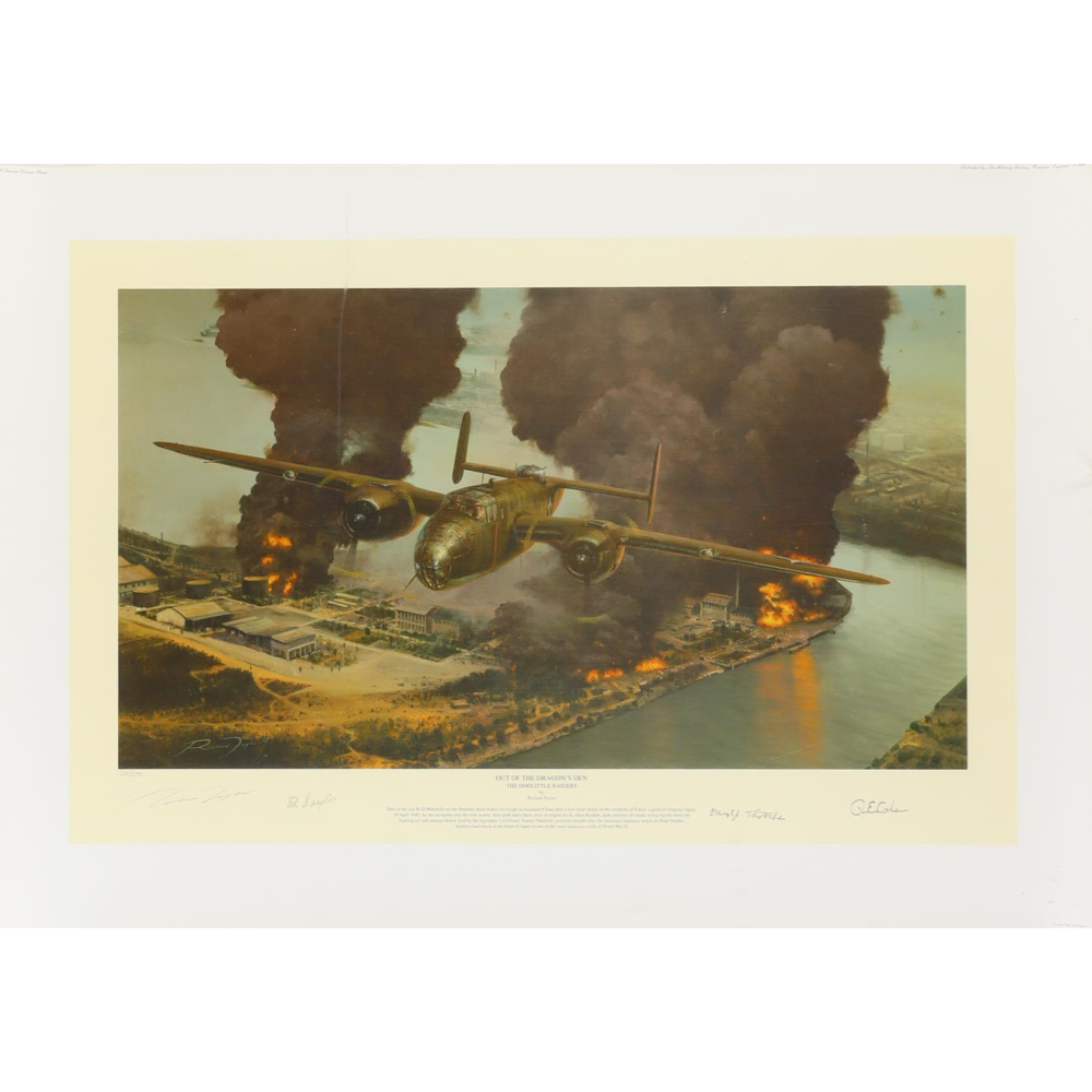 "Out of the Dragon's Den - The Doolittle Raiders" LE 20.5x29 Lithograph ...