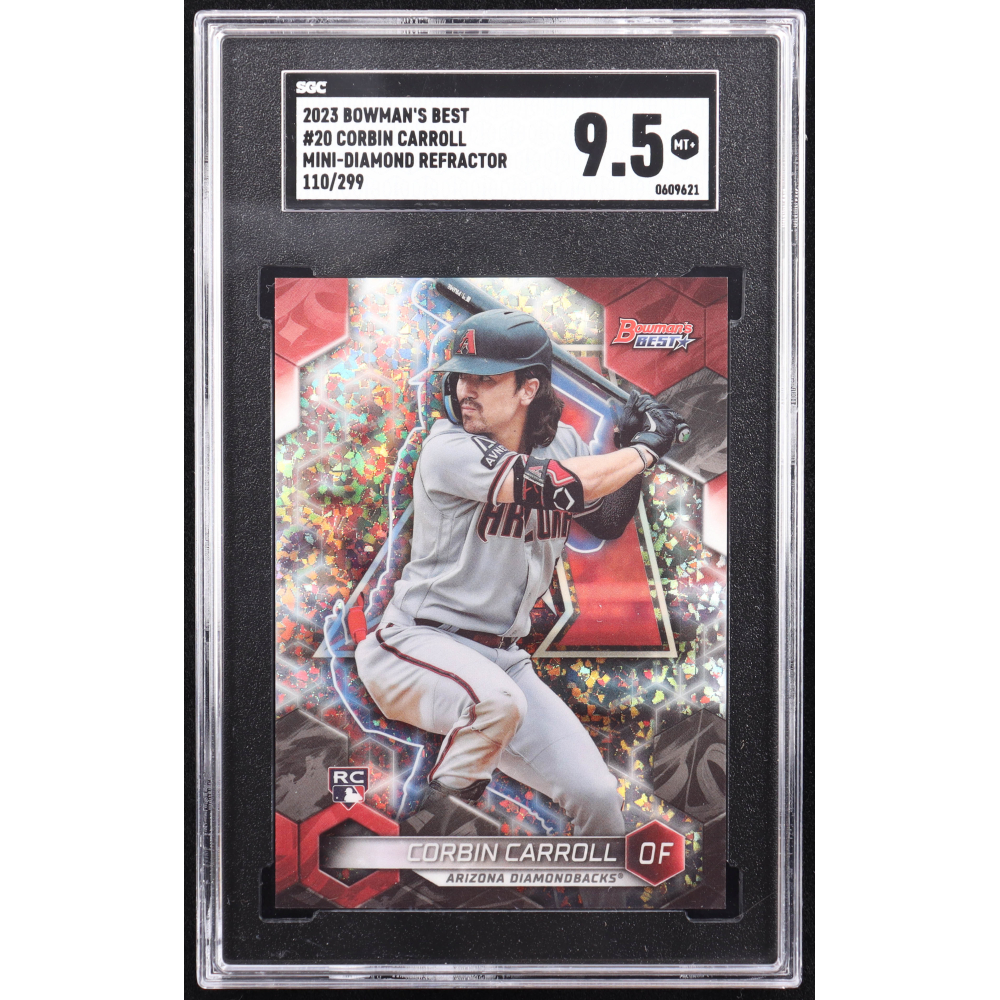 Corbin Carroll 2023 Bowman's Best Mini Diamond Refractors #20 RC #110/ ...