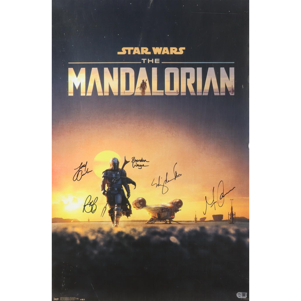 "The Mandalorian" 22.5x34 Poster Cast-Signed by (5) with Brendan Wayne ...