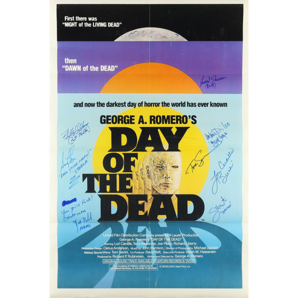 "Day of the Dead" 27x40 Movie Poster Cast-Signed by (8) with Joseph ...
