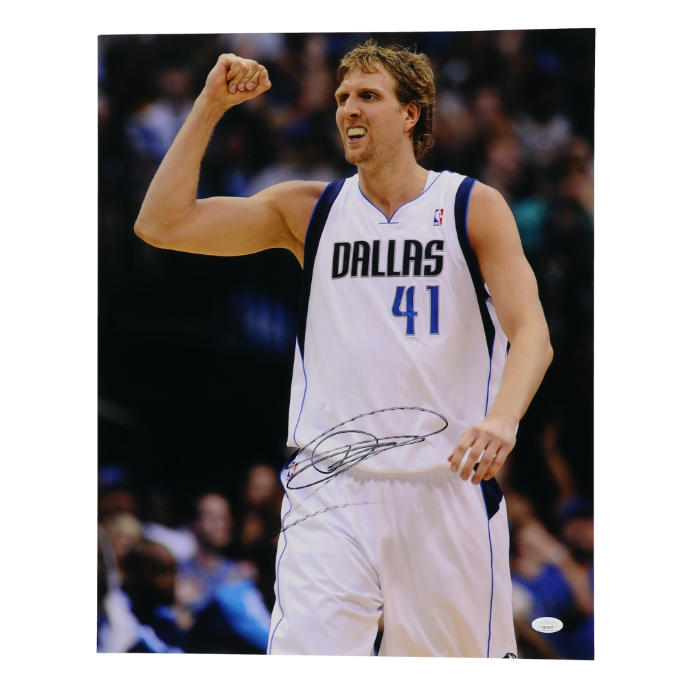 Dirk Nowitzki Signed Mavericks 16x20 Photo (JSA) | Pristine Auction