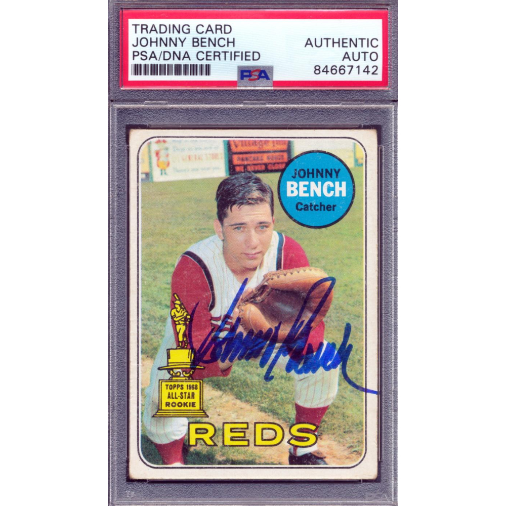 Johnny Bench Signed 1969 Topps #95 (PSA) | Pristine Auction