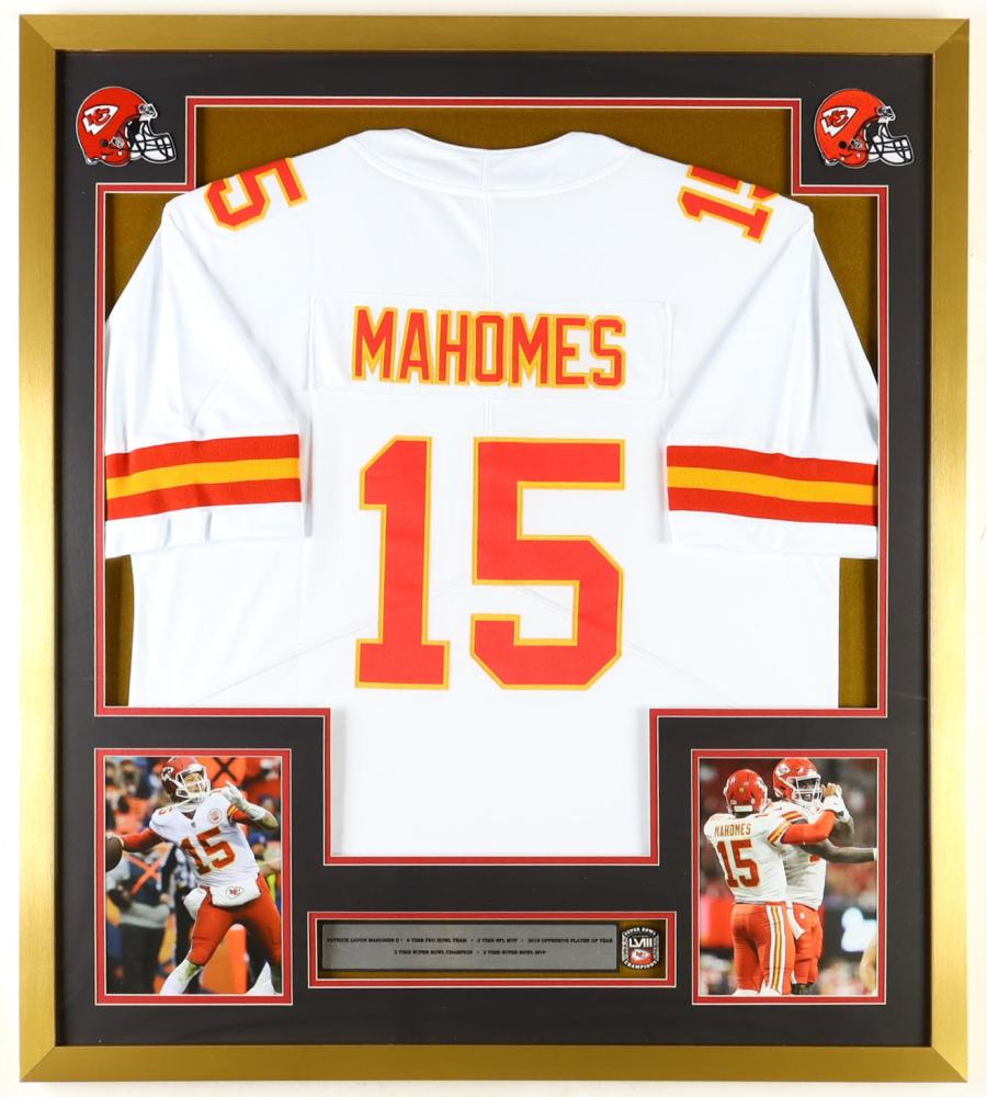 Patrick Mahomes Custom Framed Jersey Display With Super Bowl LVIII ...