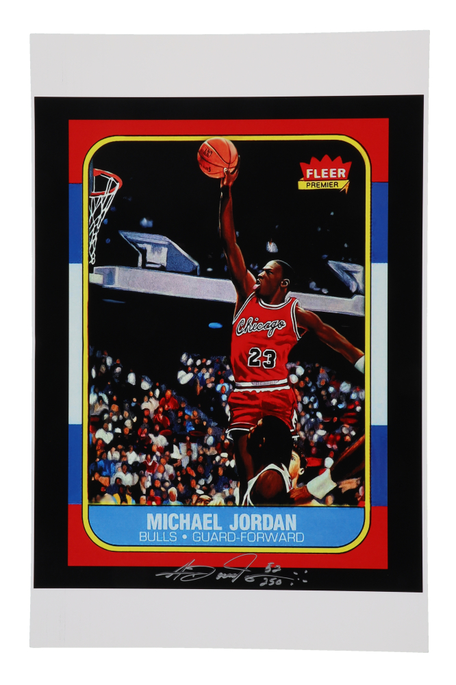 Anthony Douglas "Michael Jordan (Fleer Rookie Card)" 11x17 LE ...