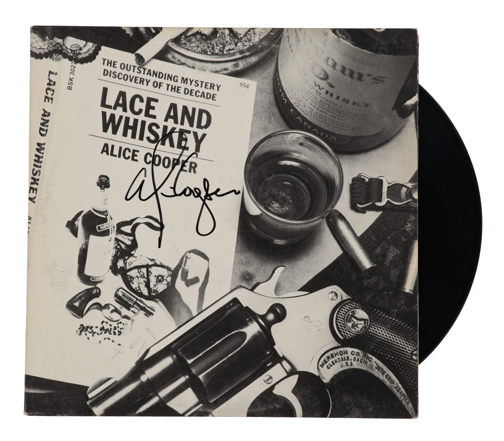 Alice Cooper Signed "Lace And Whiskey" Vinyl Record Album (Beckett ...