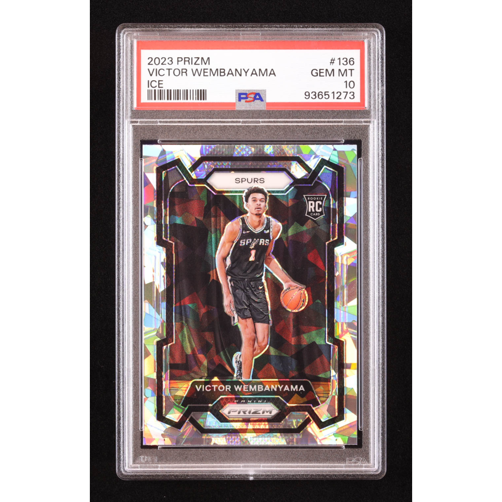 Victor Wembanyama 2023-24 Panini Prizm Prizms Ice #136 RC (PSA 10) | Pristine Auction