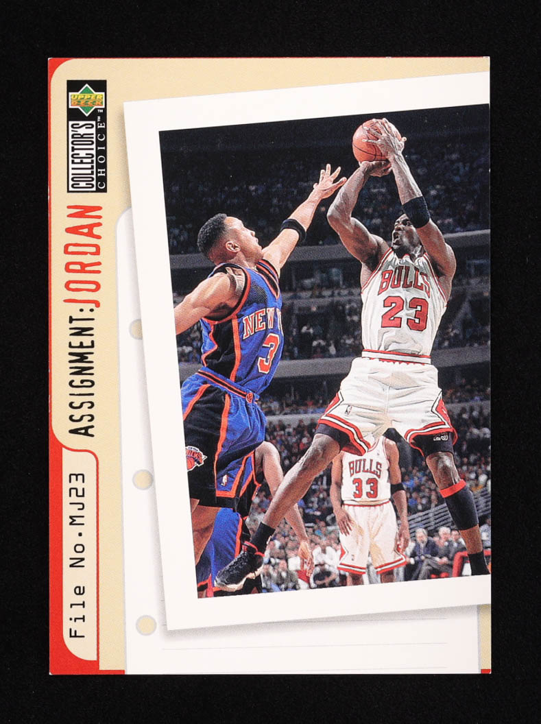 John Starks / Michael Jordan 1996-97 Collector's Choice #364 AJ ...