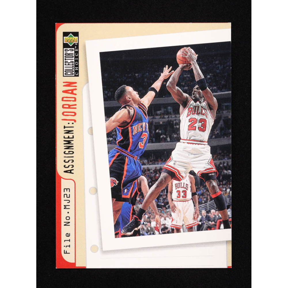 John Starks / Michael Jordan 1996-97 Collector's Choice #364 AJ ...