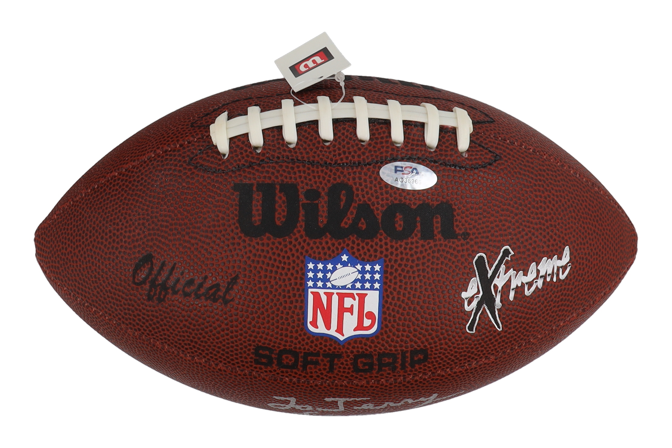 Bob Lilly Signed NFL Football Inscribed "Cowboys Hall Of Fame 1980 ...