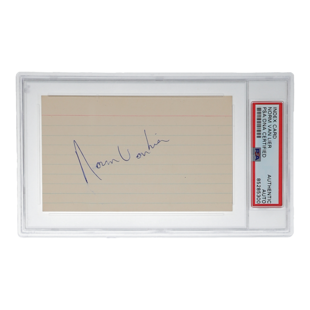 Norm Van Lier Signed Index Card (PSA) | Pristine Auction