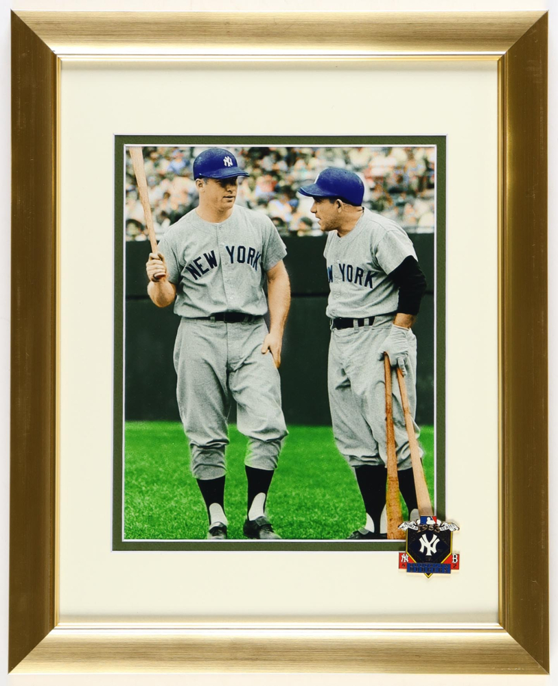 Mickey Mantle & Yogi Berra Custom Framed Colorized Art Display with ...