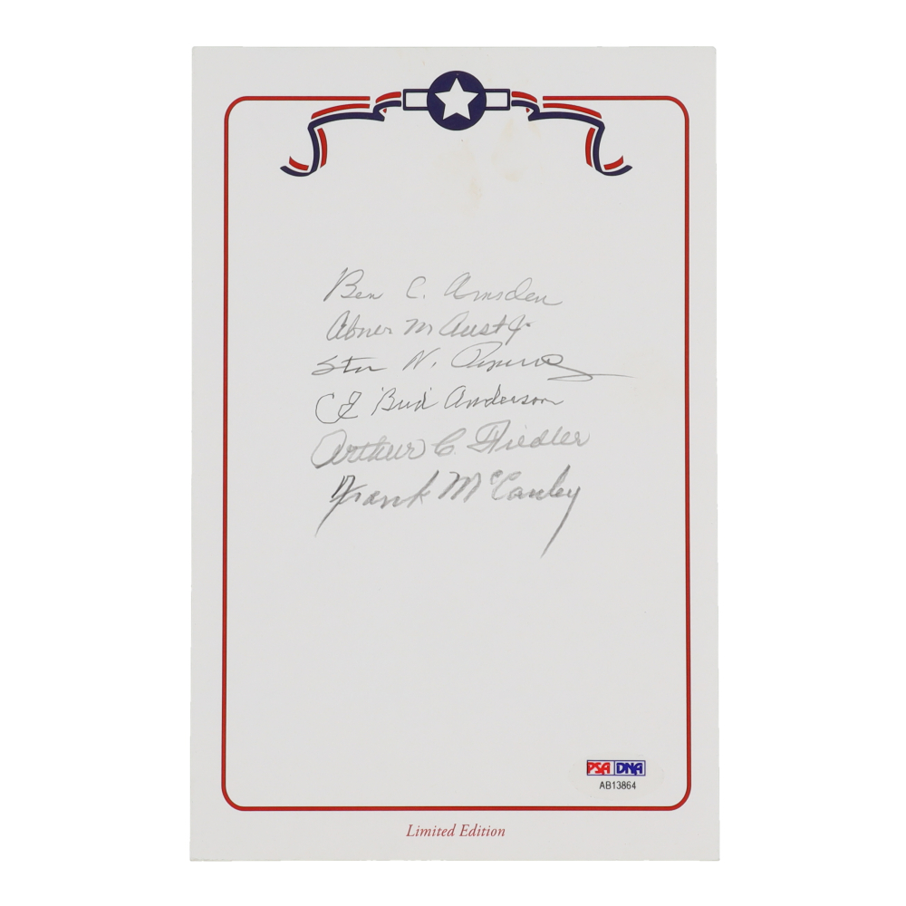 Bookplate Signed by (6) with Bud Anderson, Abner Aust Jr., Steve ...