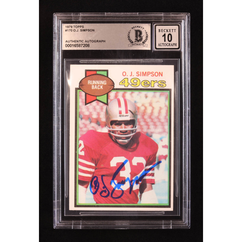 O.J. Simpson Signed 1979 Topps #170 (BGS | Autograph Graded BGS 10 ...