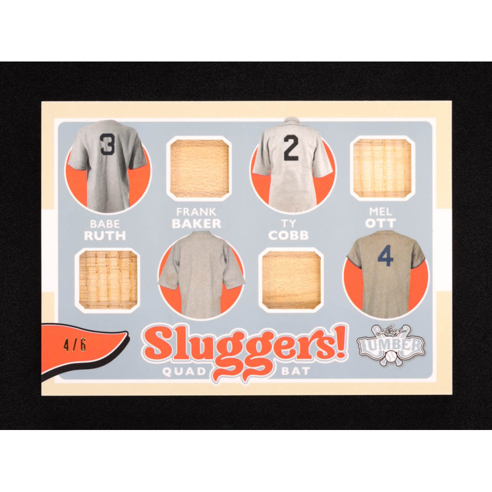 Babe Ruth / Frank Baker / Ty Cobb / Mel Ott 2024 Leaf Lumber Sluggers ...