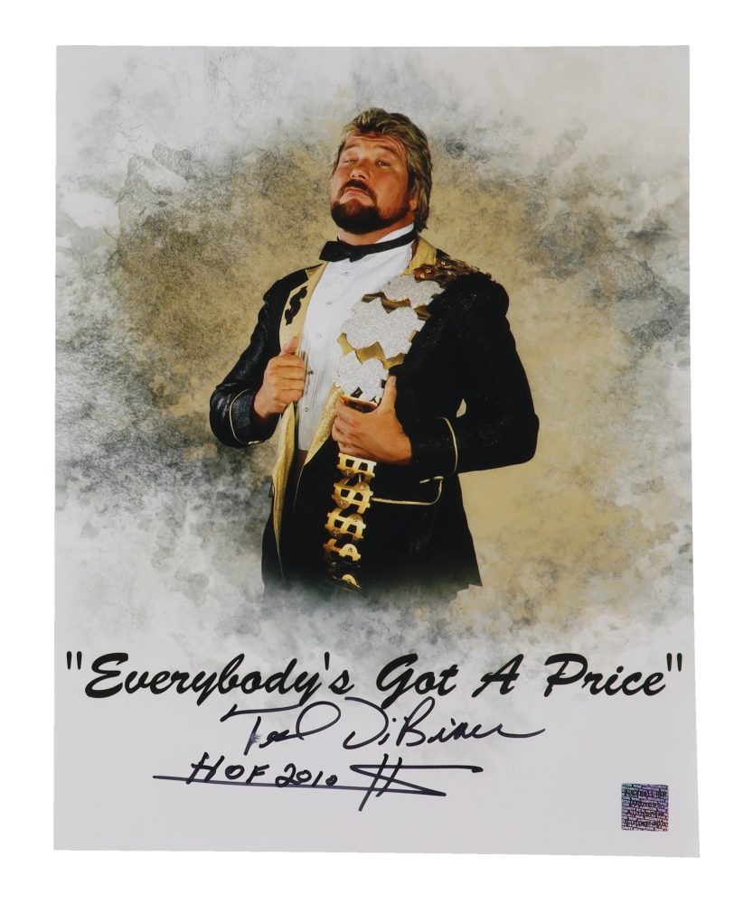 Ted DiBiase Signed WWE 11x14 Photo Inscribed "HOF 2010 $" (Playball Ink ...