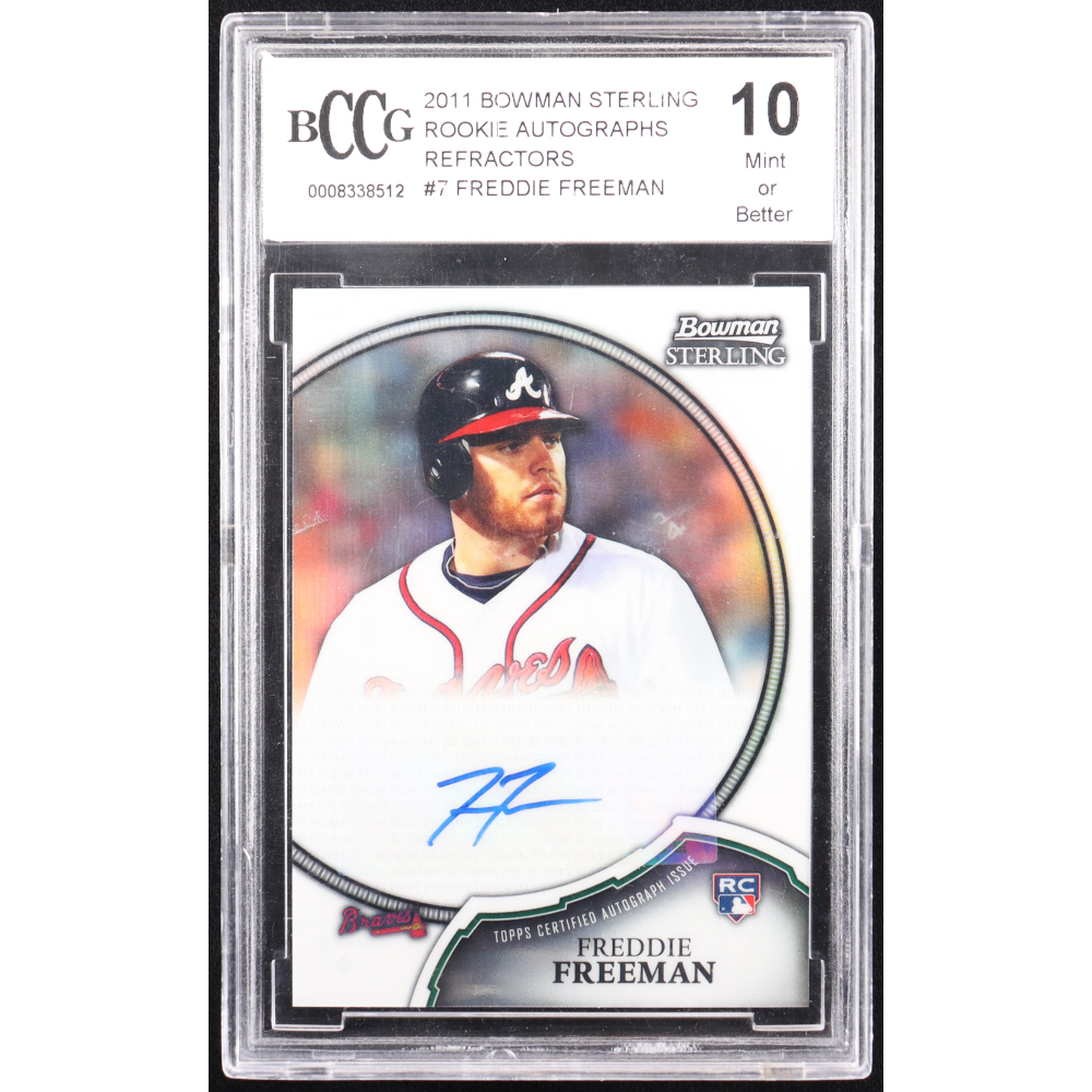 Freddie Freeman 2011 Bowman Sterling Rookie Autographs Refractors #7 ...