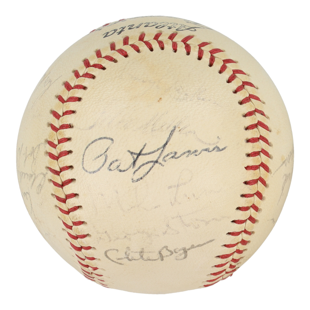 1969 Braves Baseball Signed by (20) with Bob Tillman, Walt Hriniak ...