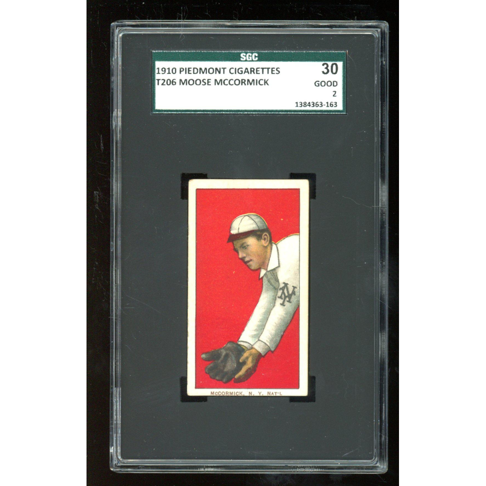 Moose McCormick 1909 T206 Piedmont (SGC 2) | Pristine Auction