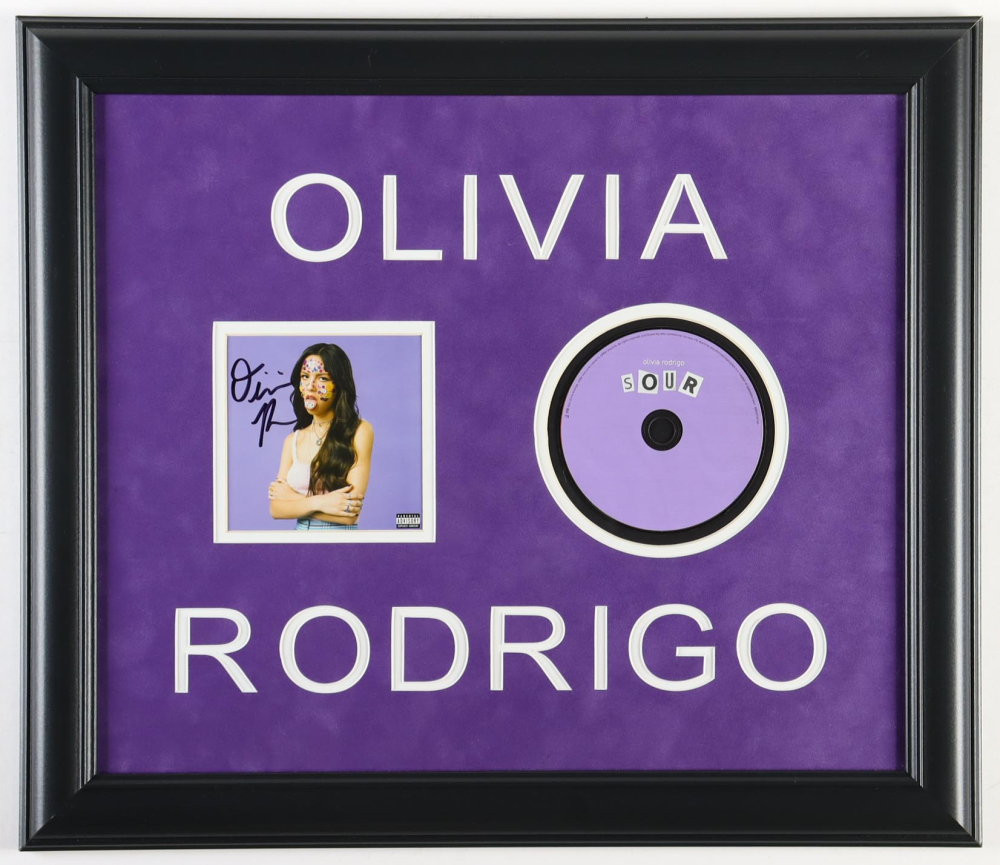 Olivia Rodrigo Signed "Sour" Custom Framed CD Insert Display With Disc ...